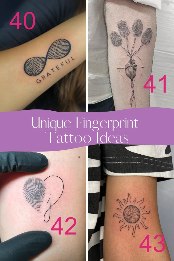 Unique Memorial Fingerprint Tattoo Ideas Honoring Loved Ones ...