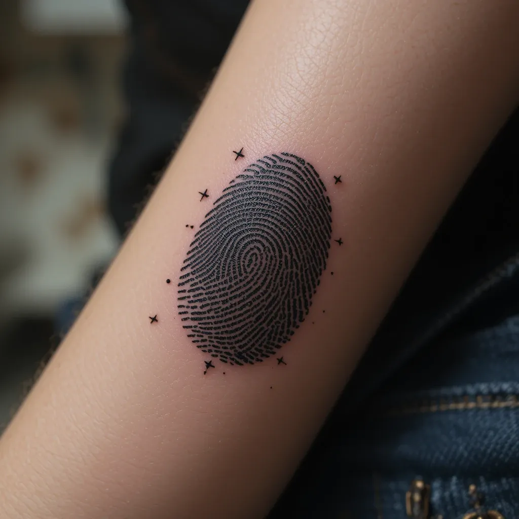 Unique Memorial Fingerprint Tattoo Ideas Honoring Loved Ones ...