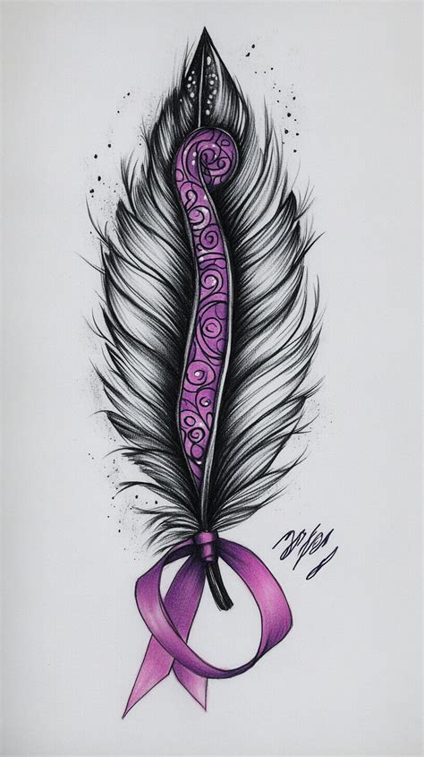 Cancer Ribbon Feather Tattoo: Symbolic Ink Ideas - CGS Connect