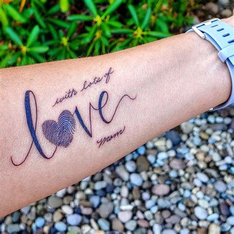 Unique Memorial Fingerprint Tattoo Ideas Honoring Loved Ones ...
