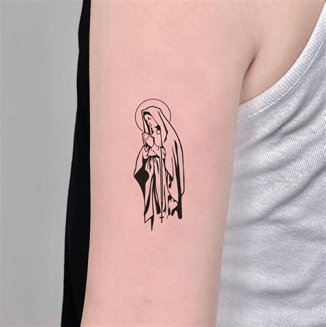 Virgin Mary Tattoo Outline: A Sacred Design Guide - CGS Connect